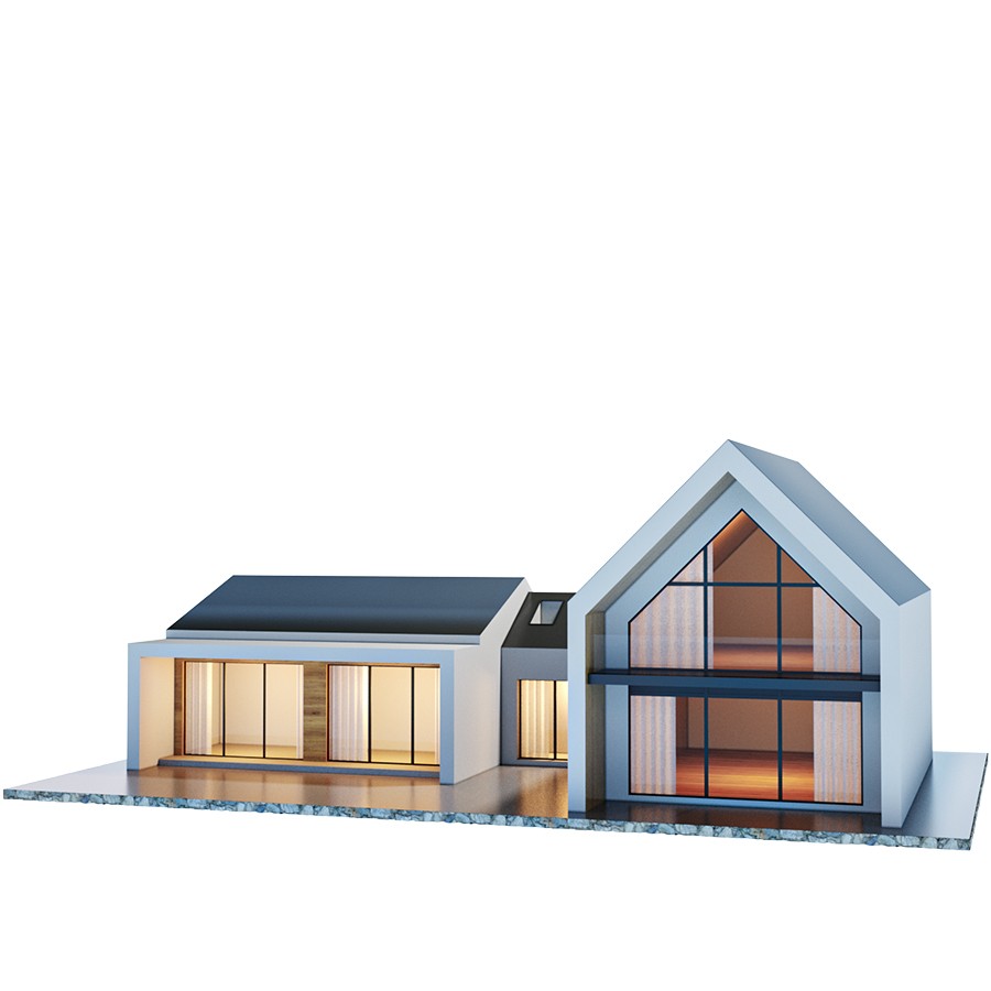 Modern House N18 - 3D Model for Corona