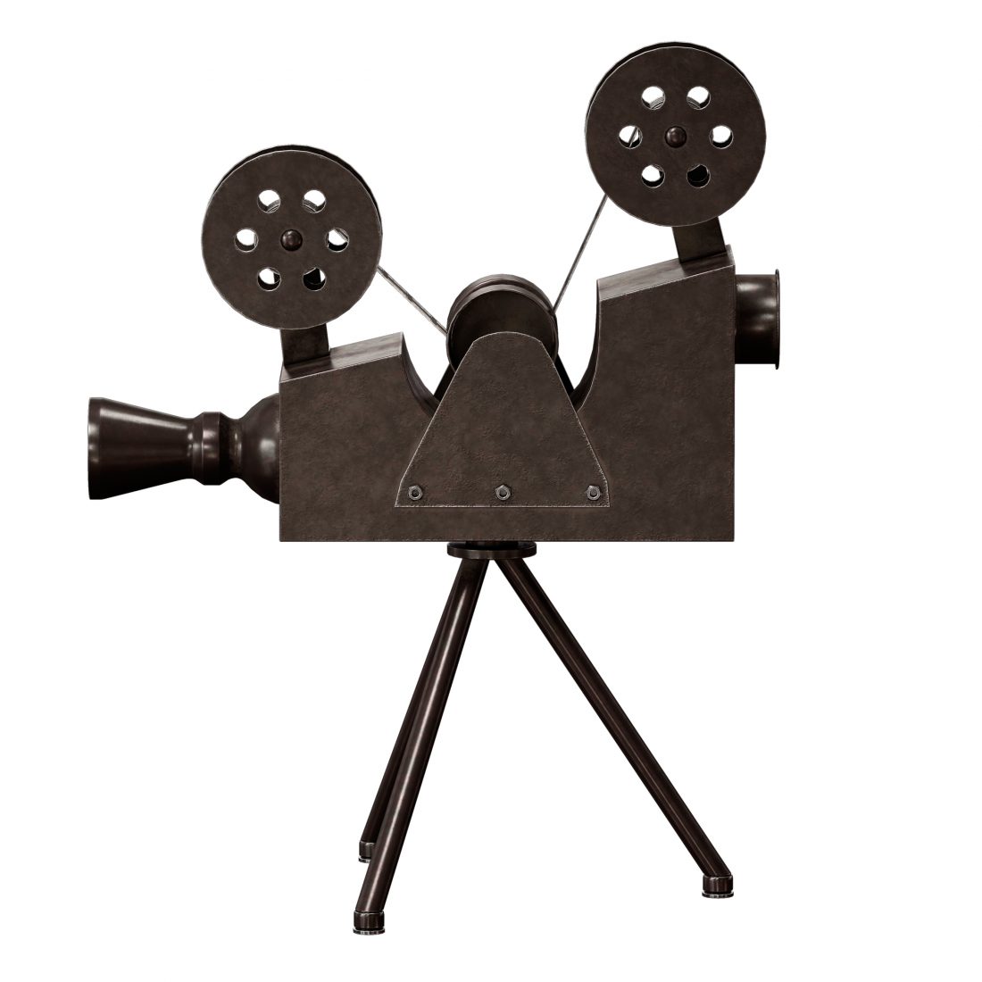 Movie Camera - Metal Sculpture - 3D Model for FStorm, VRay, Corona