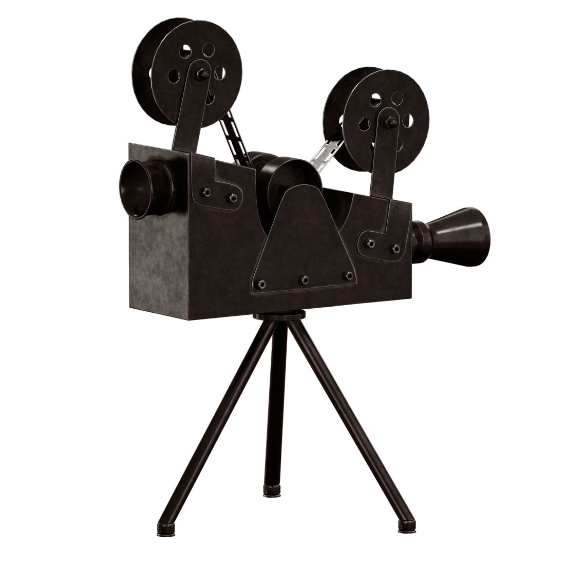 Movie Camera - Metal Sculpture - 3D Model for FStorm, VRay, Corona