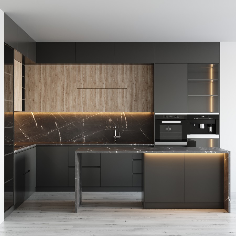 Modern Kitchen_10 - 3D Model for VRay, Corona