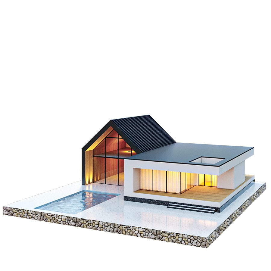 Modren House N8 - 3D Model for Corona