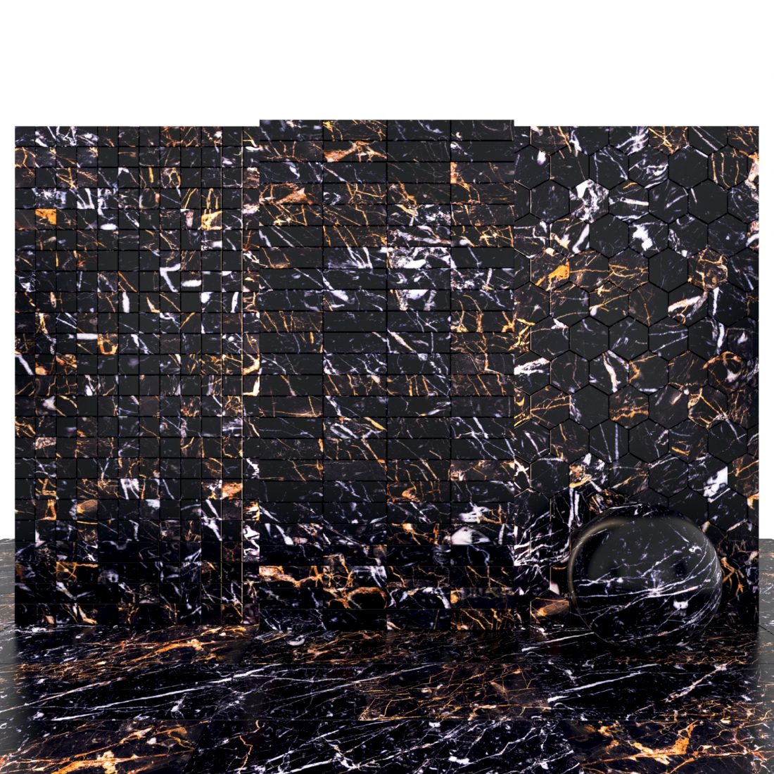 Golden Touch Marble - 3D Model for VRay