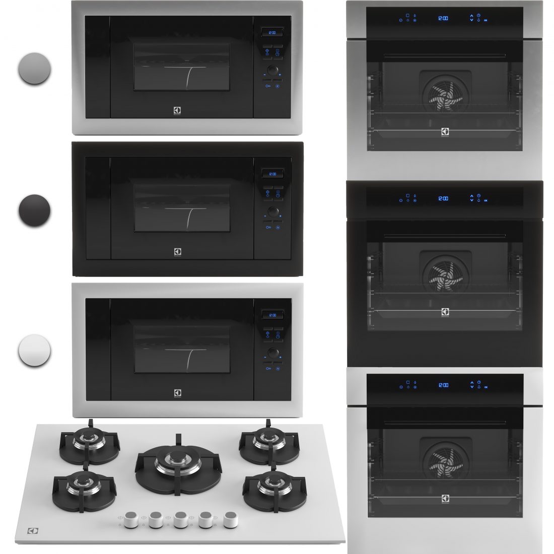 Electrolux Kitchen Appliance - 3D Model for VRay, Corona