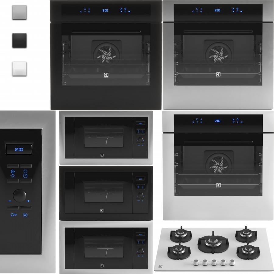 Electrolux Kitchen Appliance - 3D Model for VRay, Corona