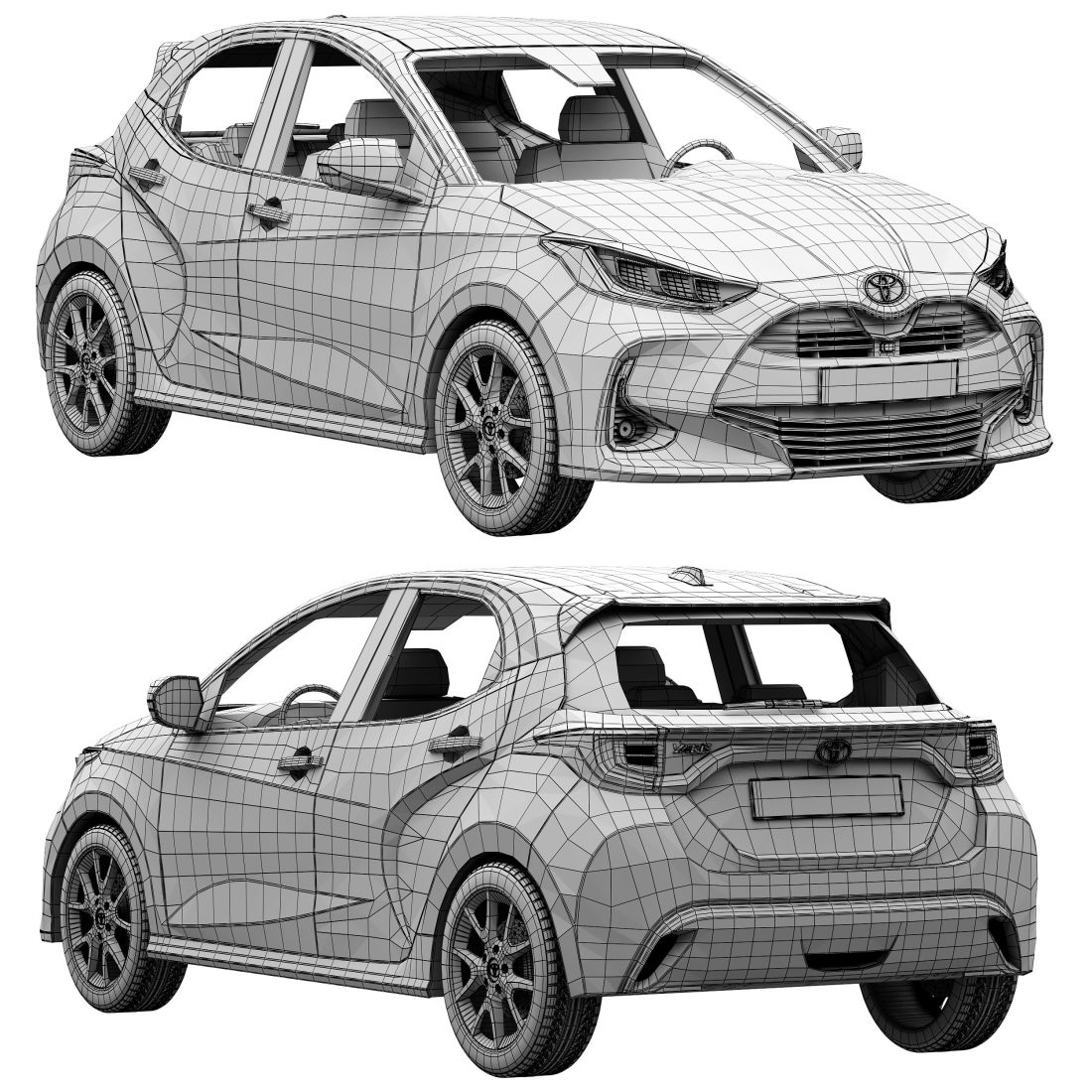 Toyota Yaris 2020 - 3D Model for Corona