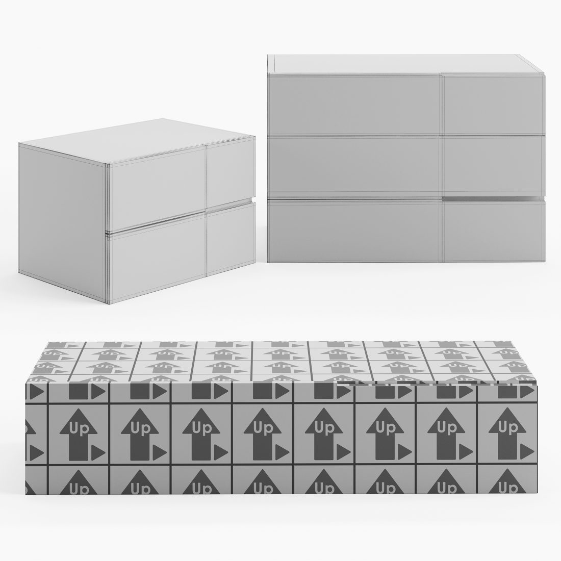 Pianca Segno Casegoods - 3D Model for Corona