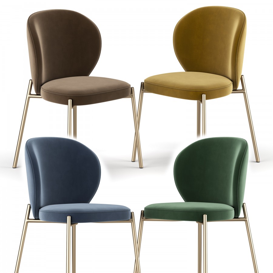 Elisa Wingback Dining Chair - 3D Model for VRay