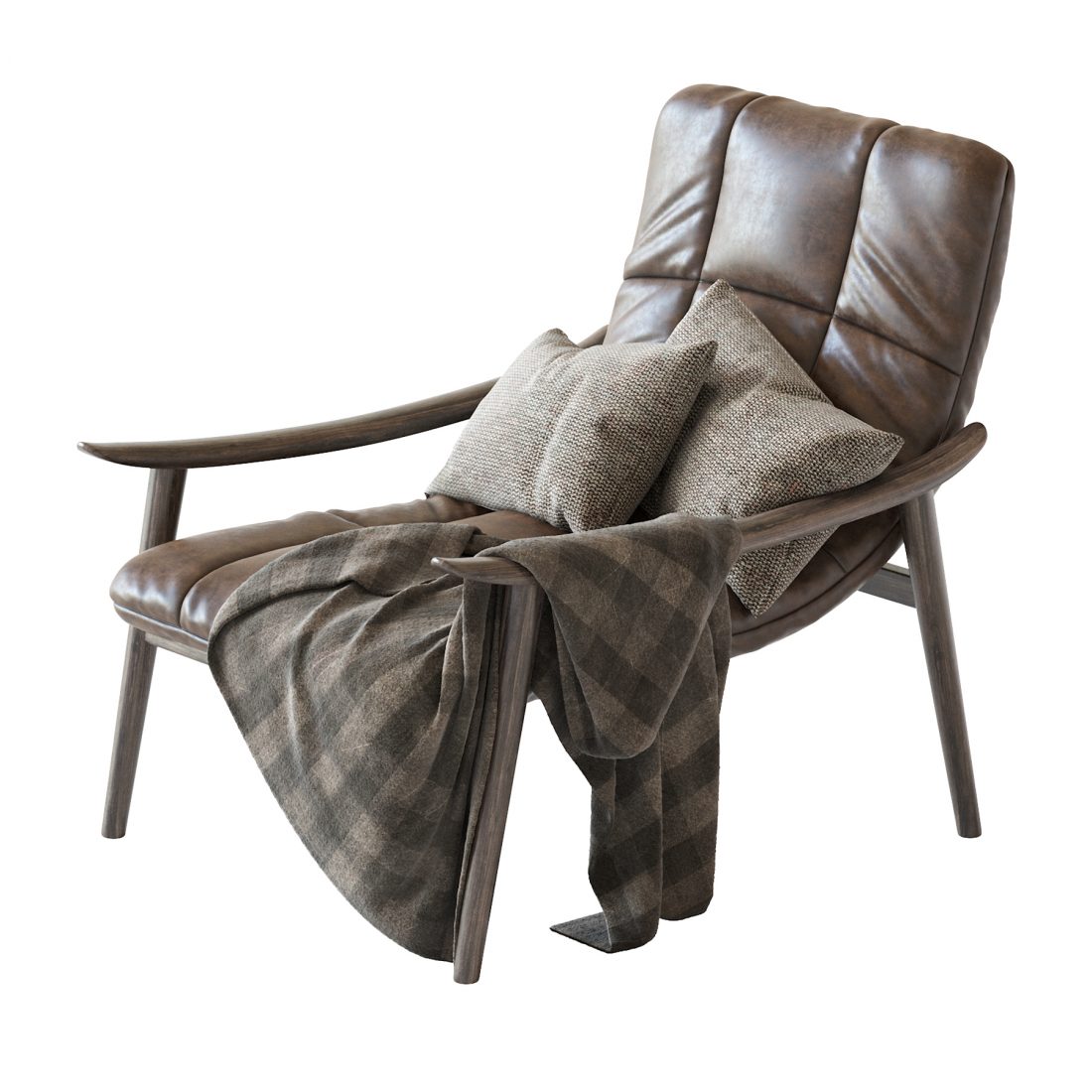 Fynn Saddle Armchair From Minotti - 3D Model for Corona