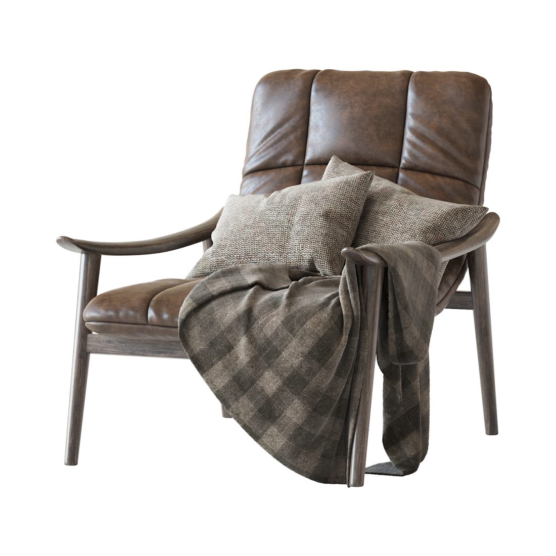 Fynn Saddle Armchair From Minotti - 3D Model for Corona