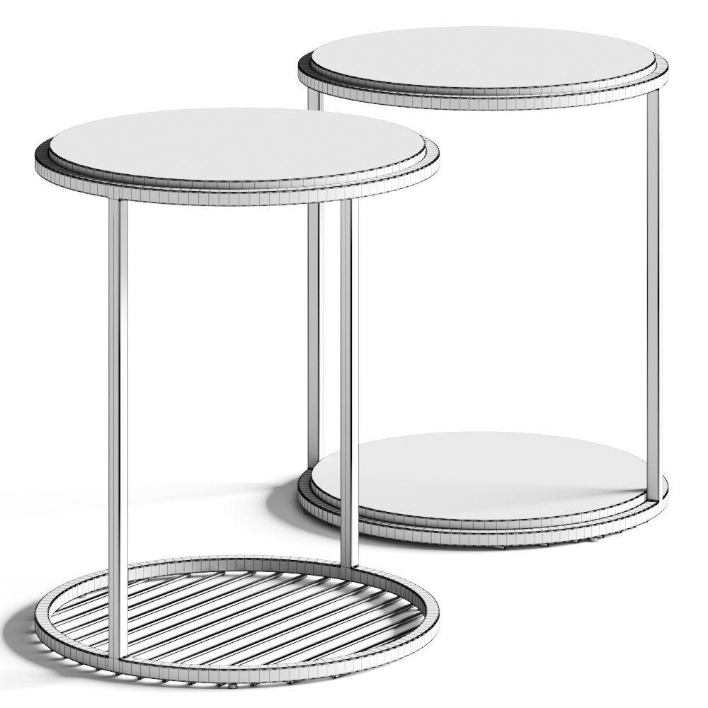 Natuzzi Fil Rouge Coffee & Side Tables - 3D Model for VRay, Corona