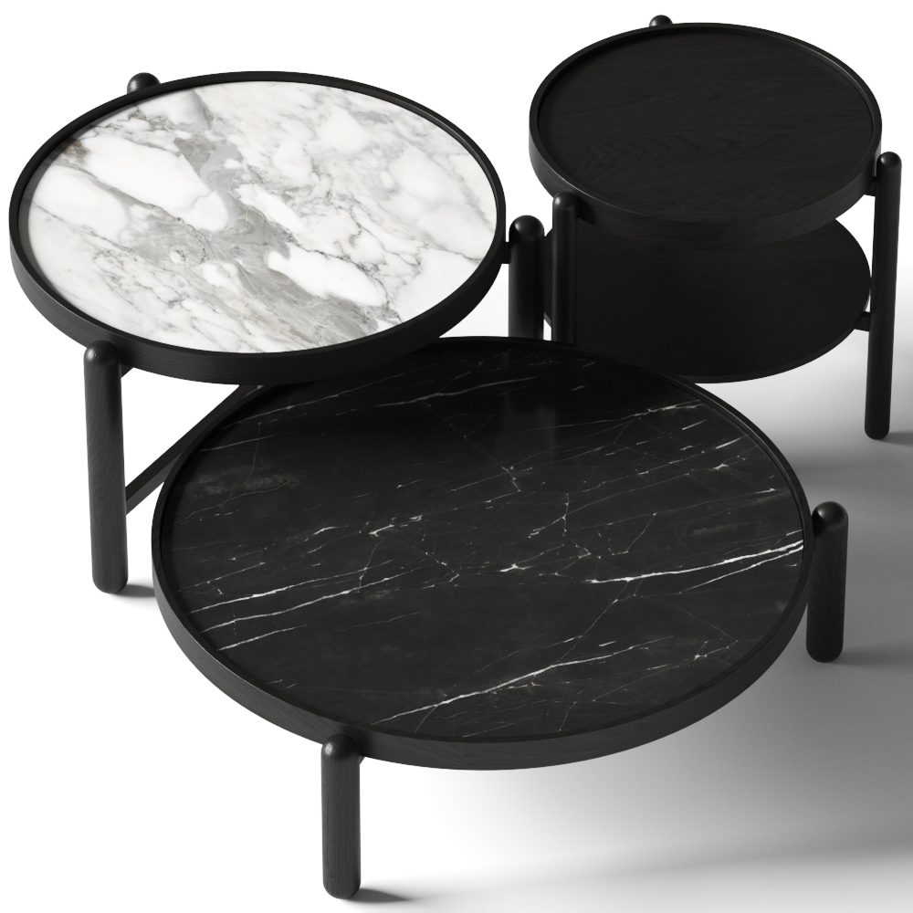 Meridiani Vittorio Coffee & Side Tables - 3D Model for VRay, Corona