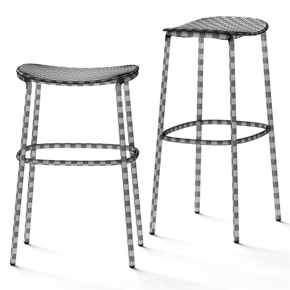 Scab Design Trick Wood Bar Stools 3D Model for VRay, Corona | CGMood