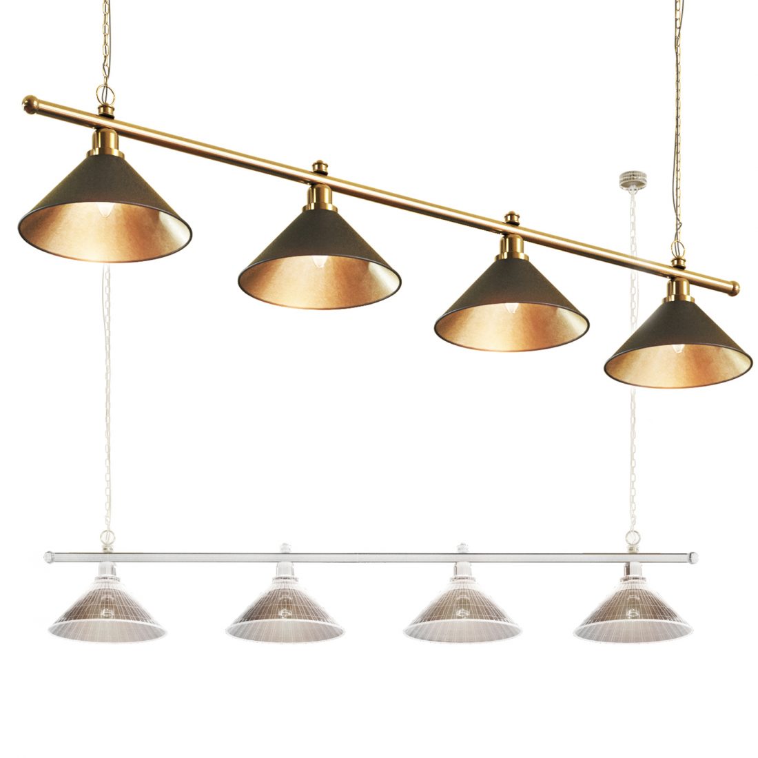 Cone Lights - 3D Model for VRay, Corona