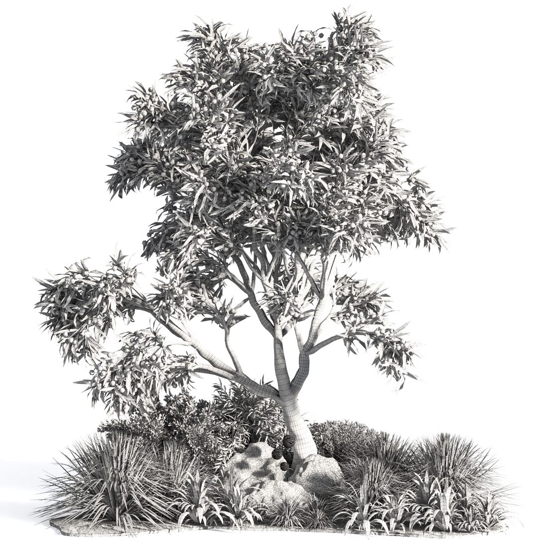 Alpine Hill 01 3D Model for VRay, Corona | CGMood