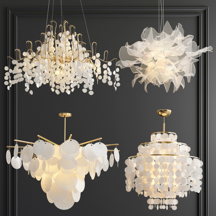 Four Exclusive Chandelier Collection_59 - 3D Model for VRay