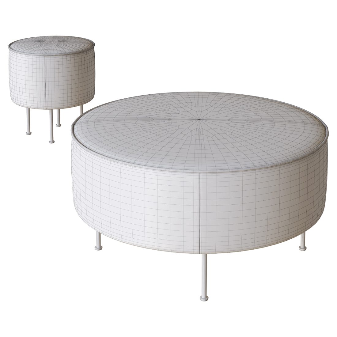 Modern Line Pouf By Gubi - 3D Model for Corona, VRay