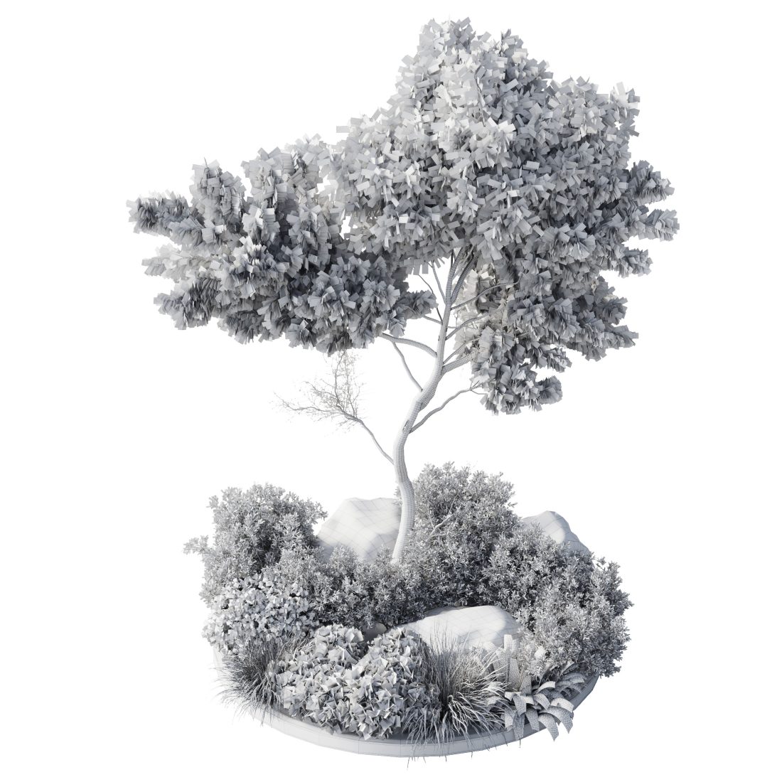 Collection Outdoor Indoor 81 Pot Plant Tree Vray - 3D Model for VRay