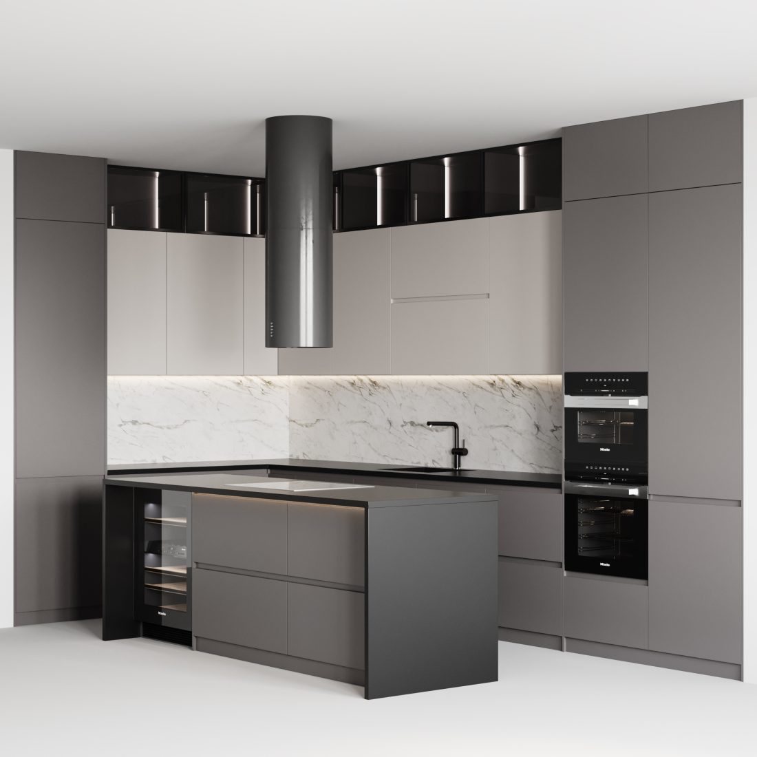 Kitchen Modern-005 - 3D Model for VRay, Corona