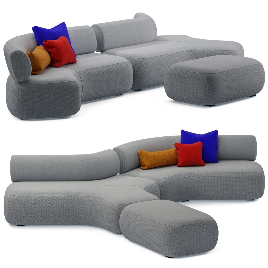 Grassoler Modular Sofa Cuc - 3D Model for Corona