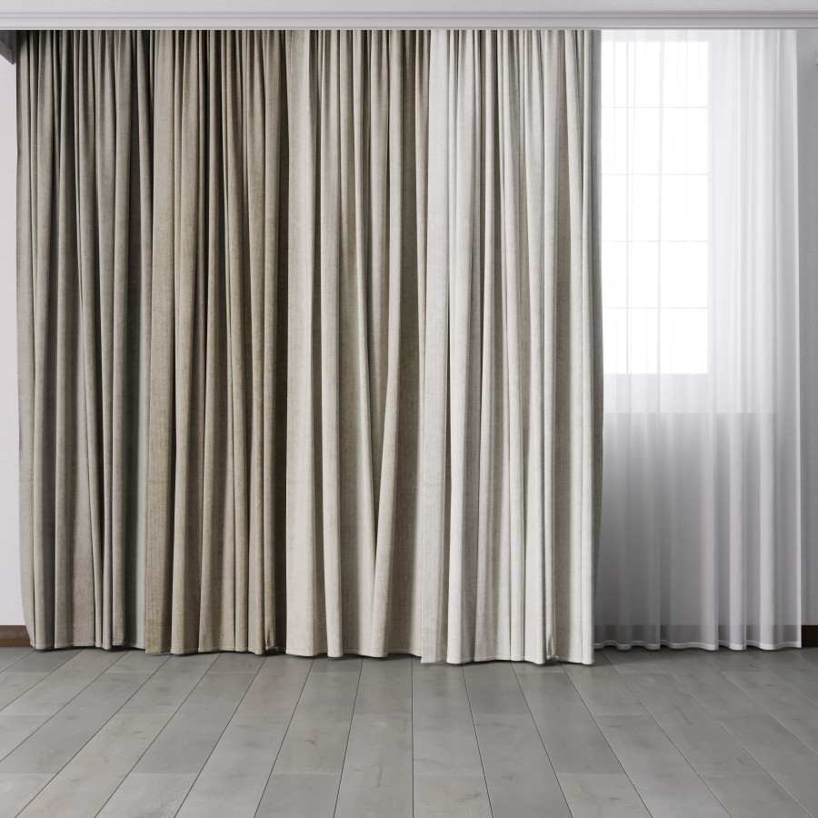 Hadi Curtain 64 - 3D Model for VRay, Corona