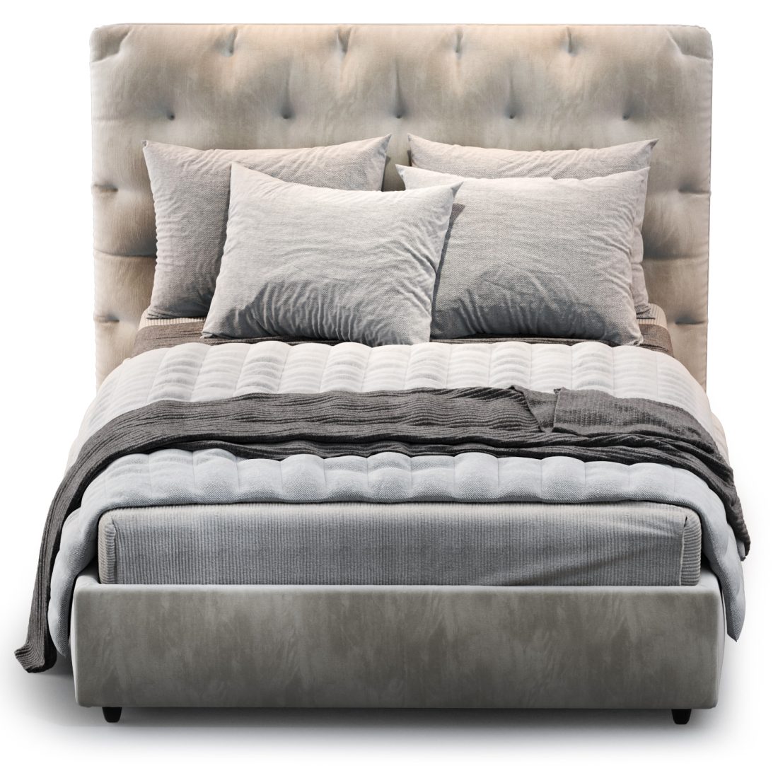 Lancaster By Selva Double Bed - 3D Model for VRay