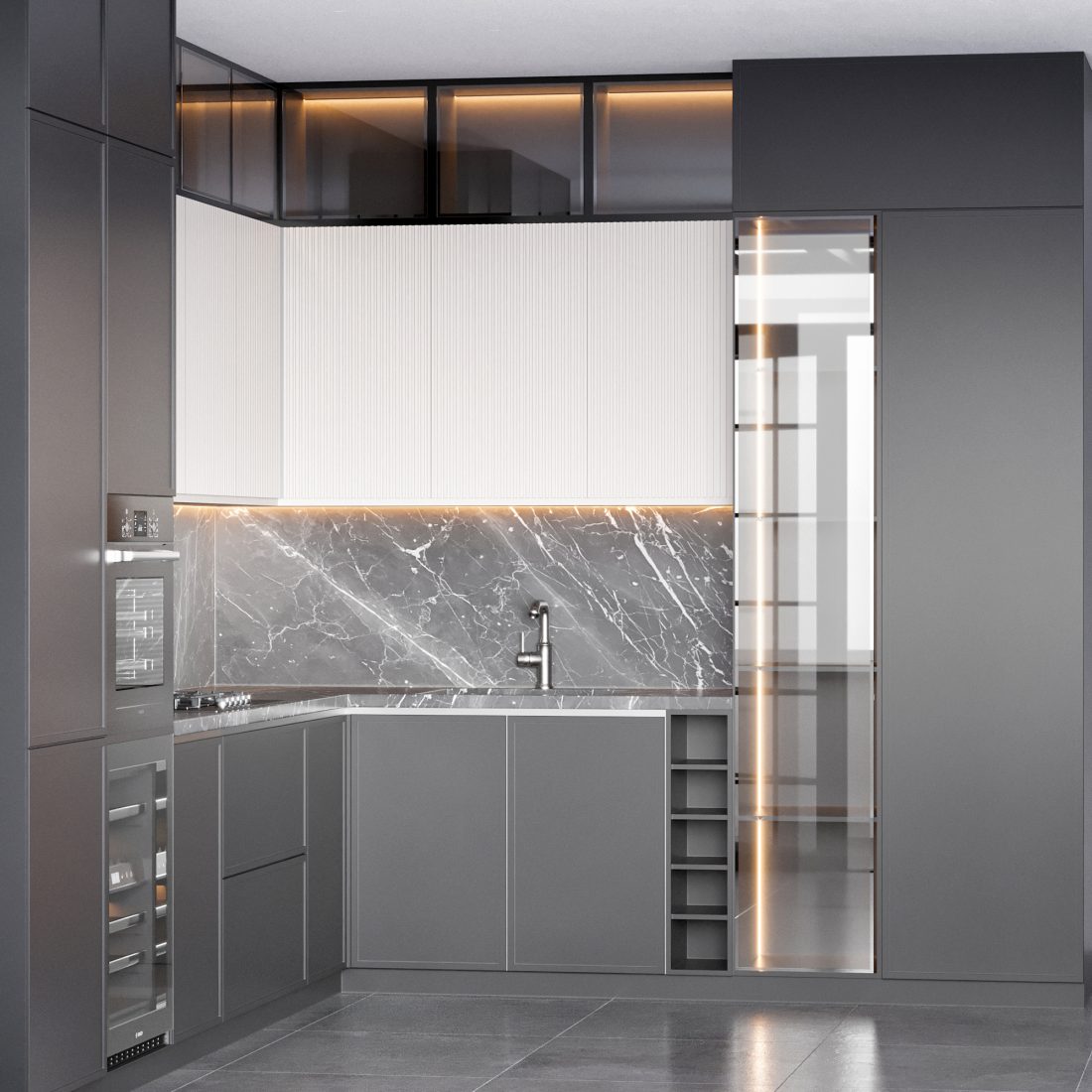 Kitchen 15 3D Model for VRay, Corona | CGMood