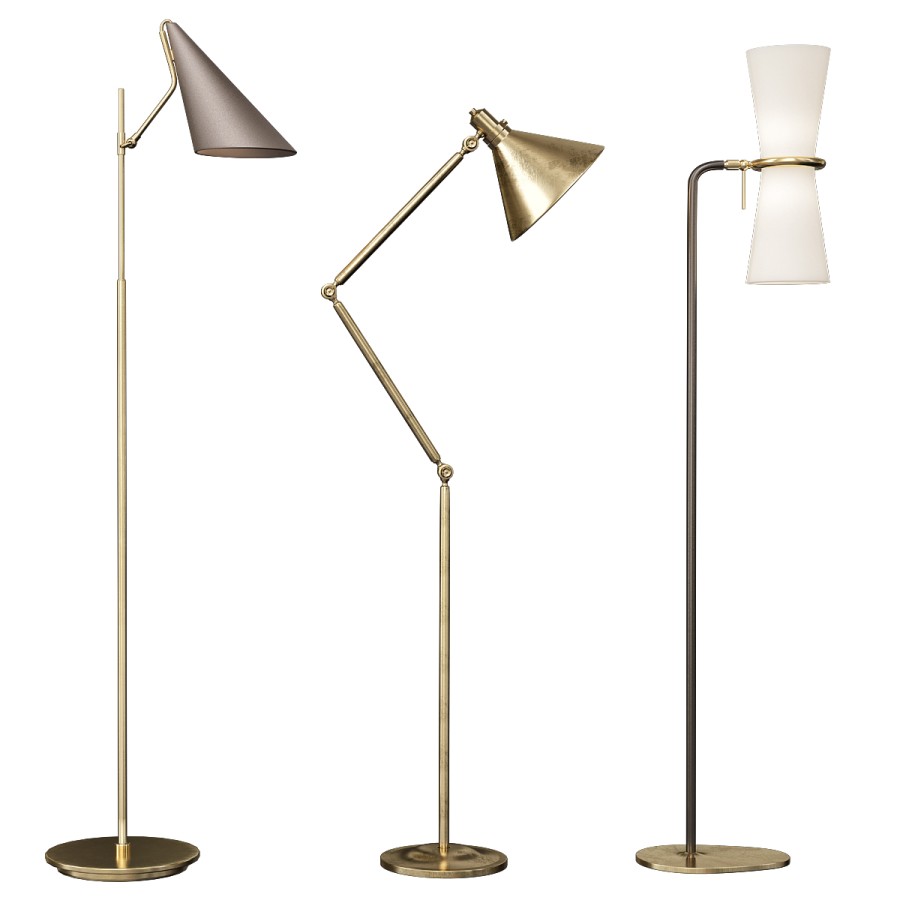 Clarkson Triple Floor Lamp - 3D Model for VRay