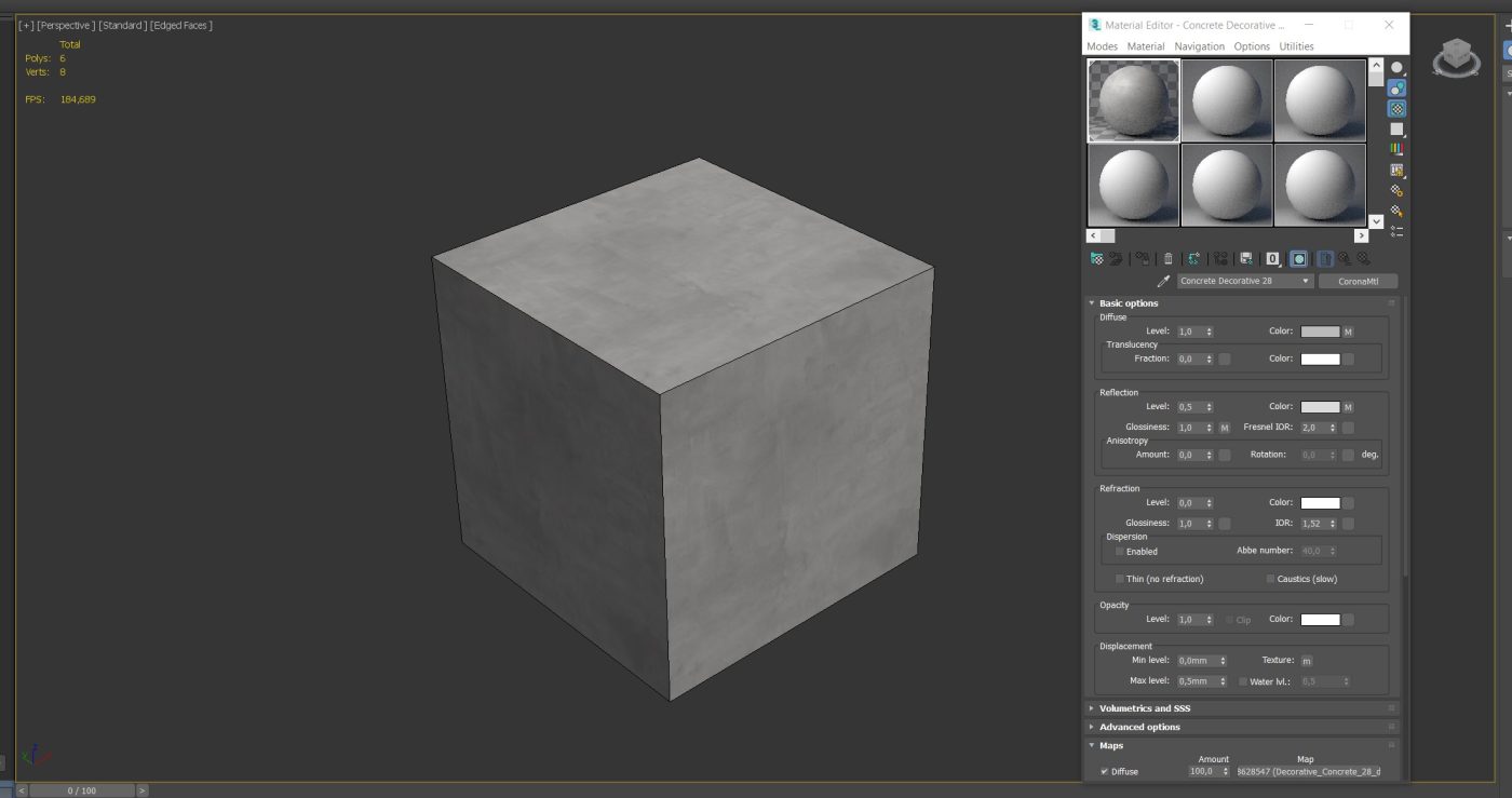 Decorative Concrete 28 - 3D Model for VRay, Corona