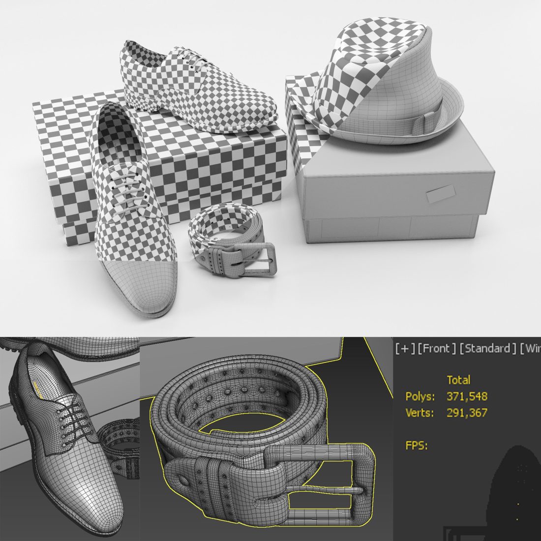 Cloth Set 3D Model for VRay, Corona | CGMood
