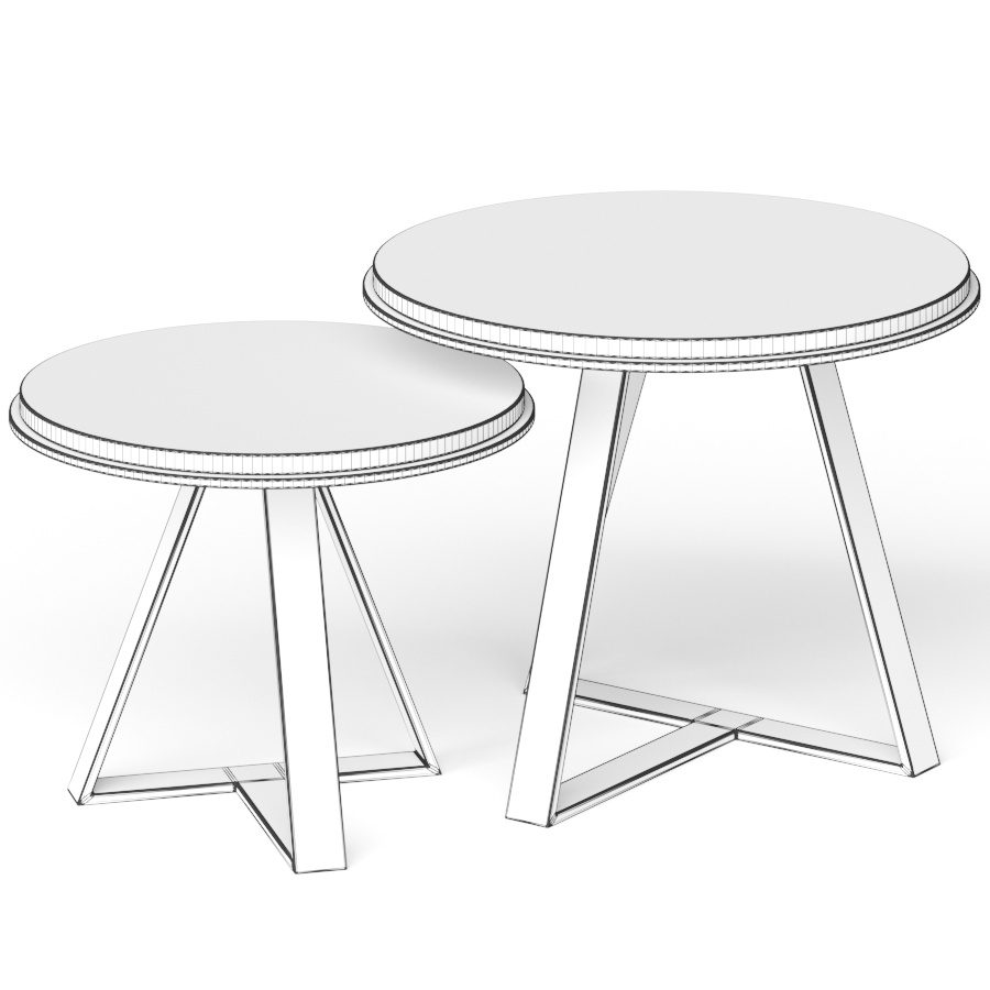 Meridiani Judd Coffee Tables - 3D Model for VRay, Corona