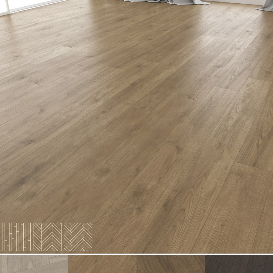 Wood Floor V05 - 3D Model for VRay, Corona