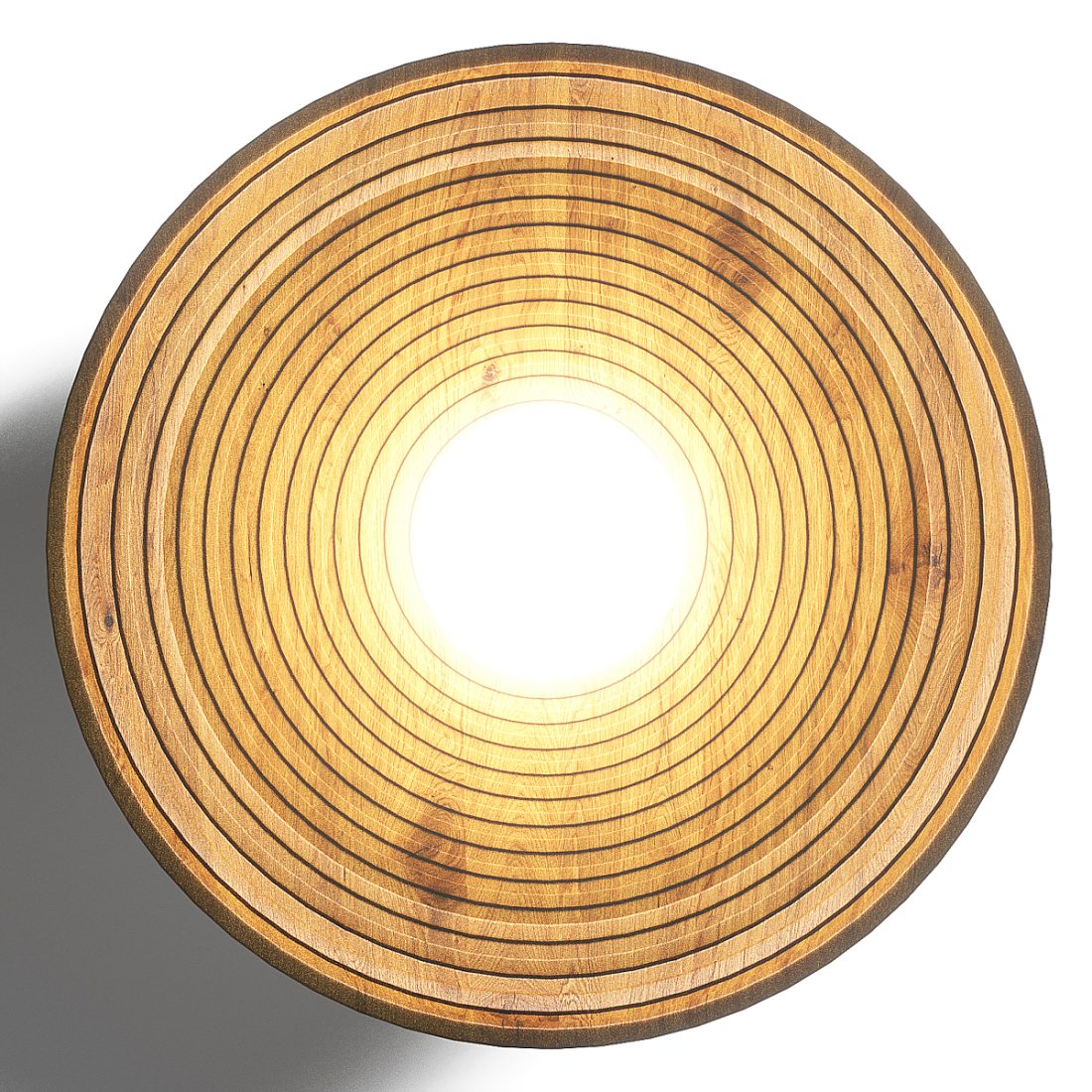 Longleaf Wooden Plate Simple And Elegant Wall Ligh - 3D Model for Corona