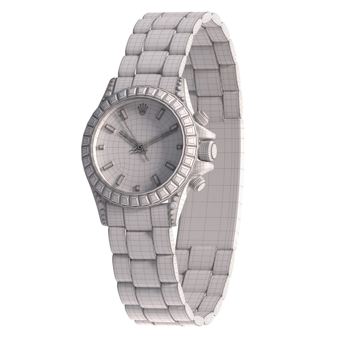 Rolex Rainbow Sapphire Daytona Chronograph - 3D Model for Corona