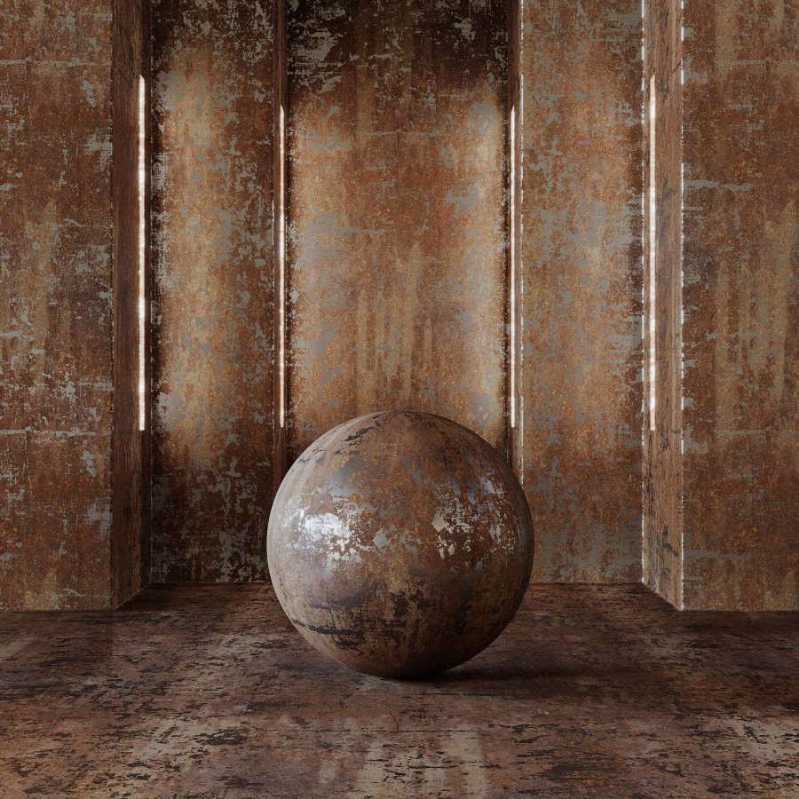 Metal Corroded 23 8k Seamless Pbr Material - 3D Model for VRay