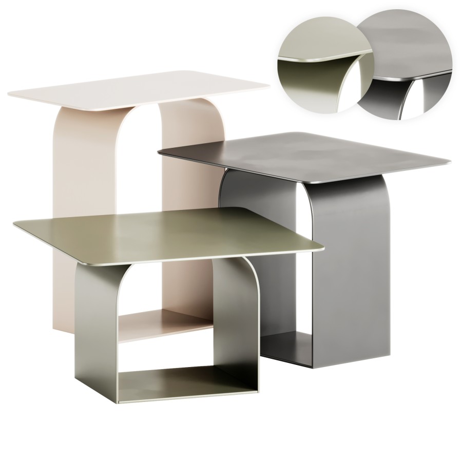Innova Imbottiti Levante Metal Coffee Tables 3D Model for Corona | CGMood