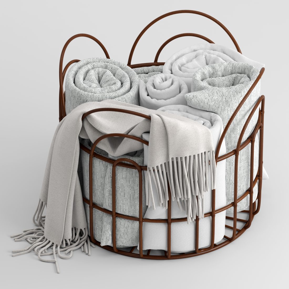 Basket 2 With Blanket 3D Model for VRay, Corona | CGMood