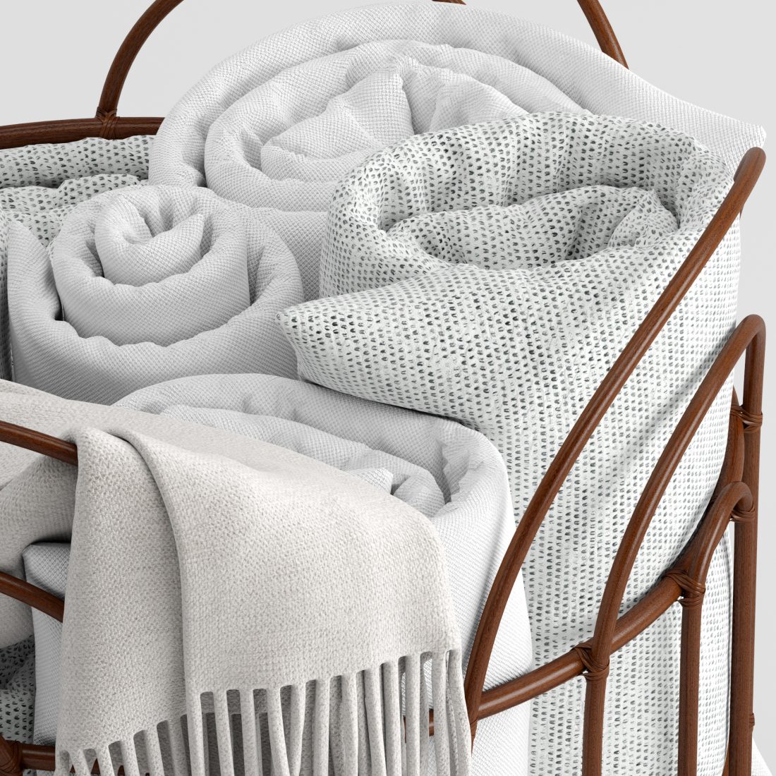 Basket 2 With Blanket 3D Model for VRay, Corona | CGMood
