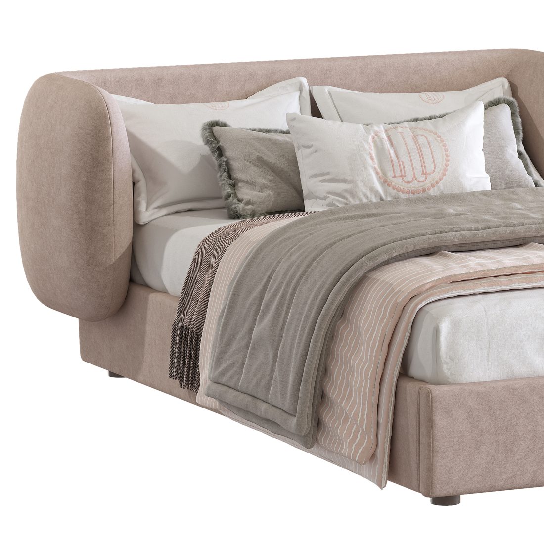 Set 328 GROUP BED - 3D Model for VRay, Corona