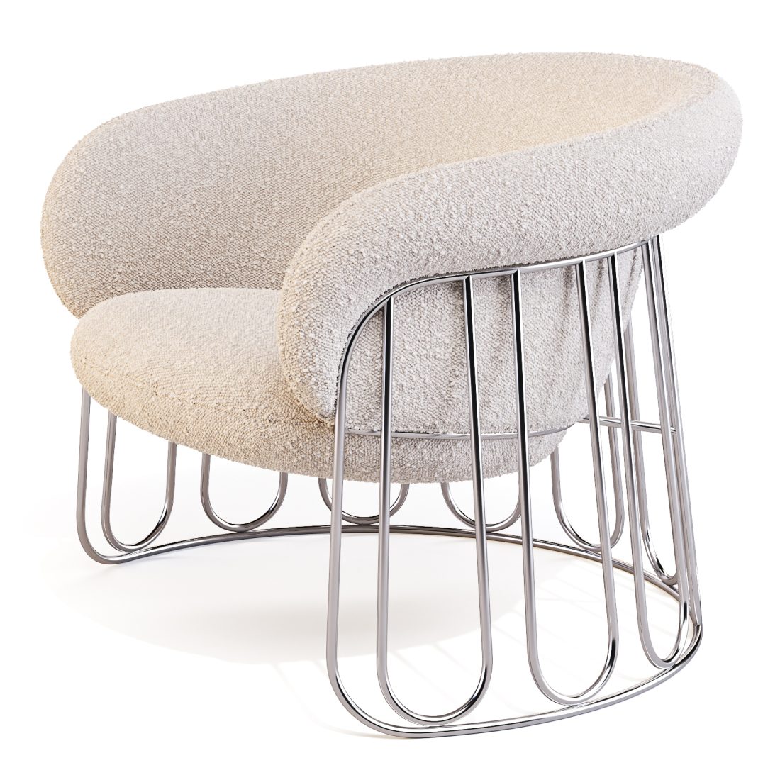 Ondarreta: Ginger Sled - Lounge Chair - 3D Model for Corona