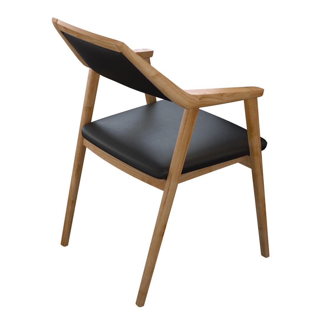 Quattro Wooden Chair Black - 3D Model for VRay, Corona