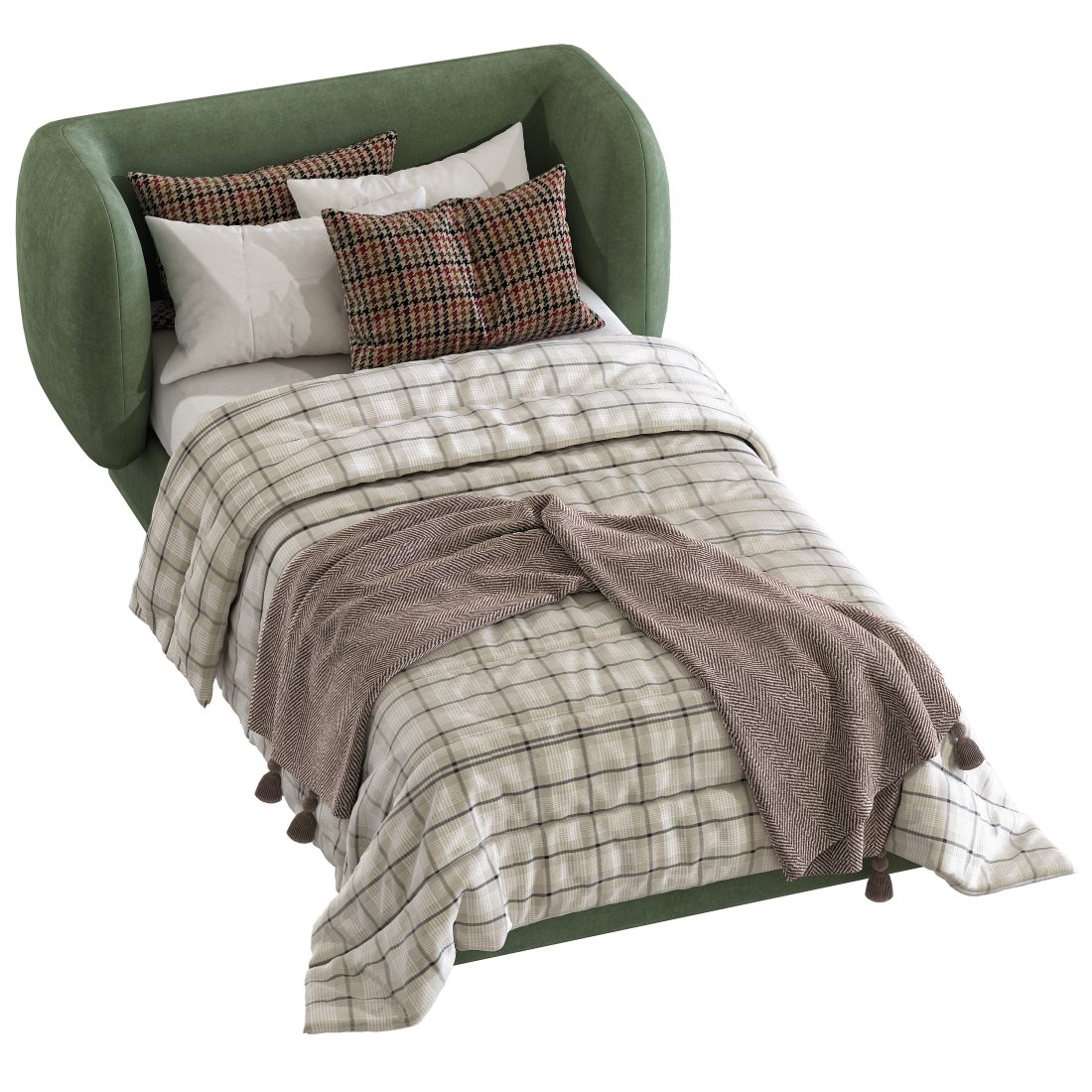 Set 343 GROUP BED - 3D Model for VRay, Corona