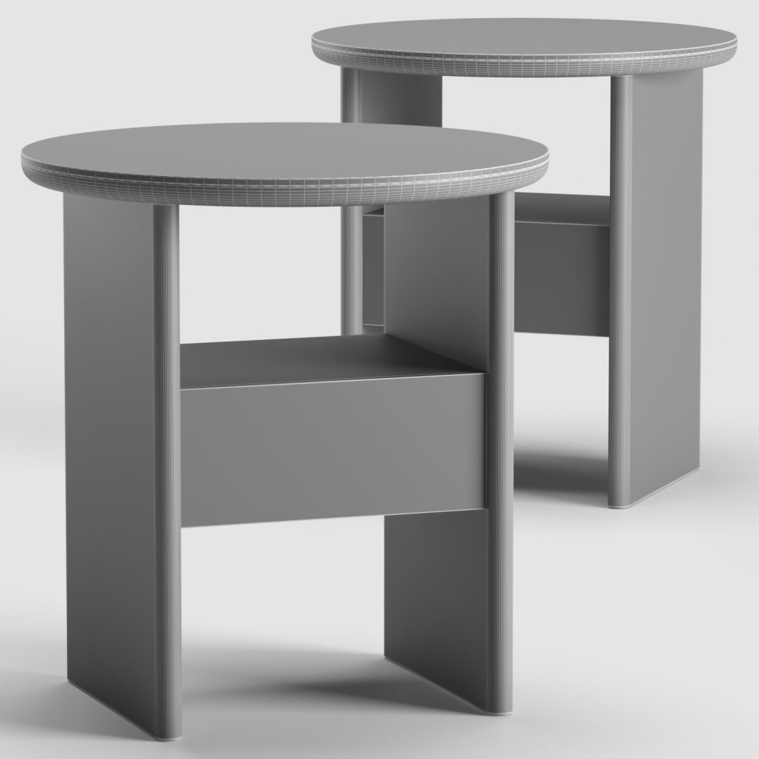 Tau Bedside Table - Calligaris - 3D Model for Corona