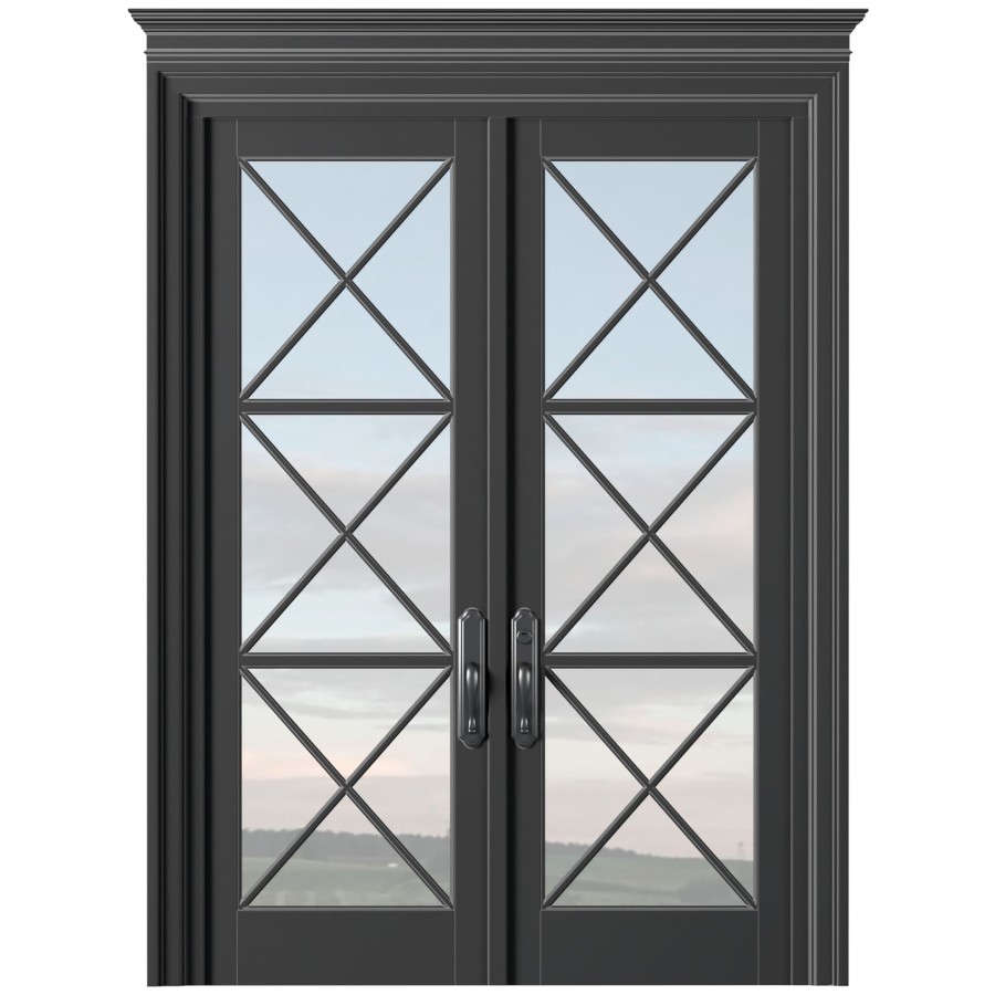 Entrance Modern Classic Street Doors - 3D Model for VRay, Corona