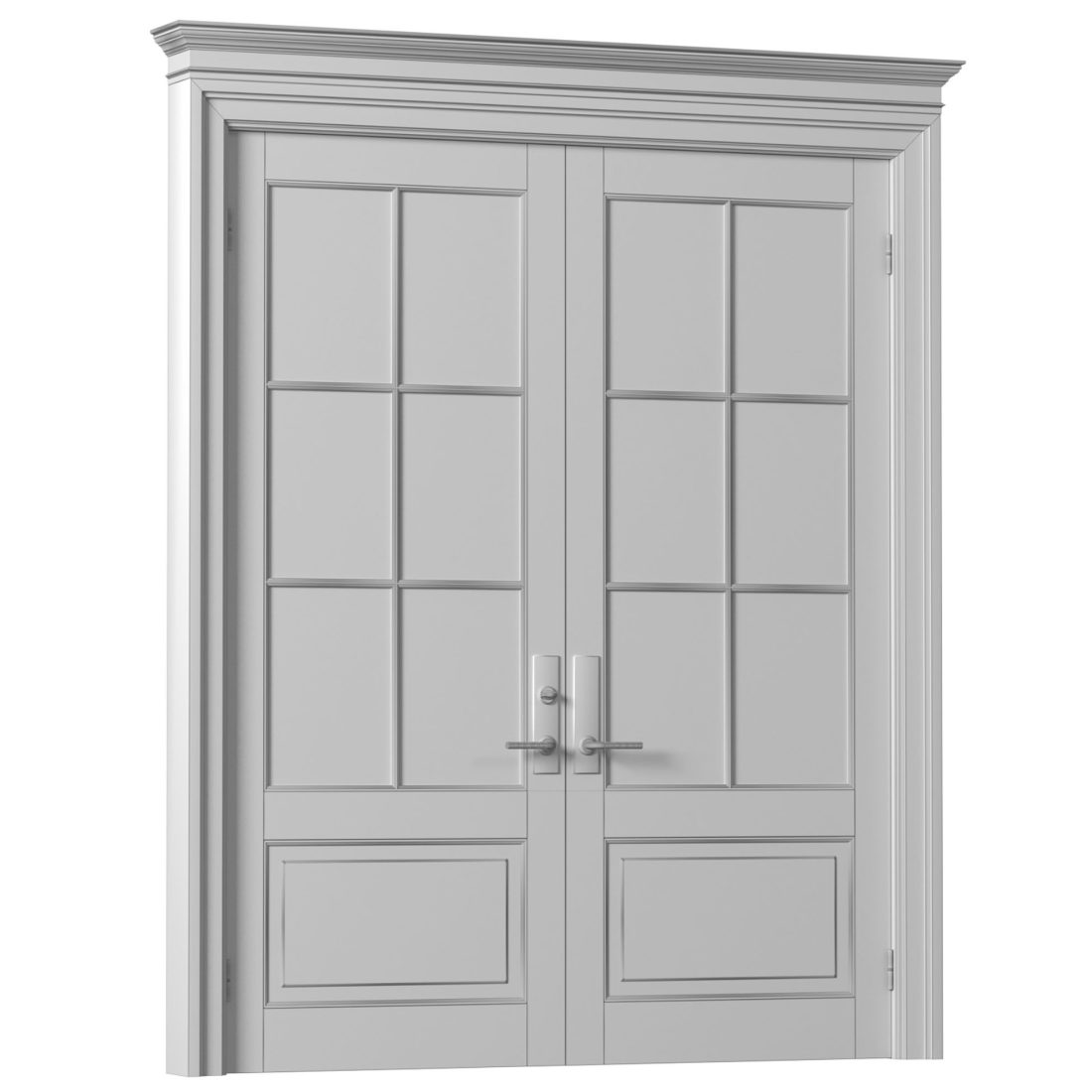 Entrance Modern Classic Street Doors - 3D Model for VRay, Corona