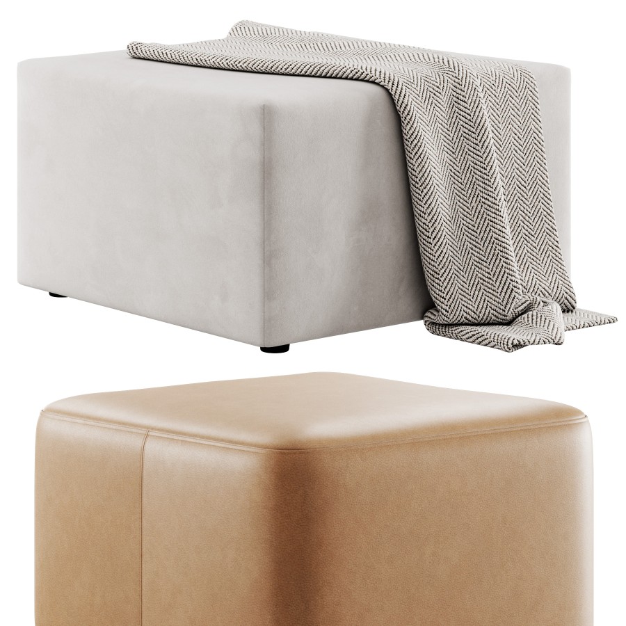 Large Square Poufs Irocodesign 3D Model for VRay | CGMood