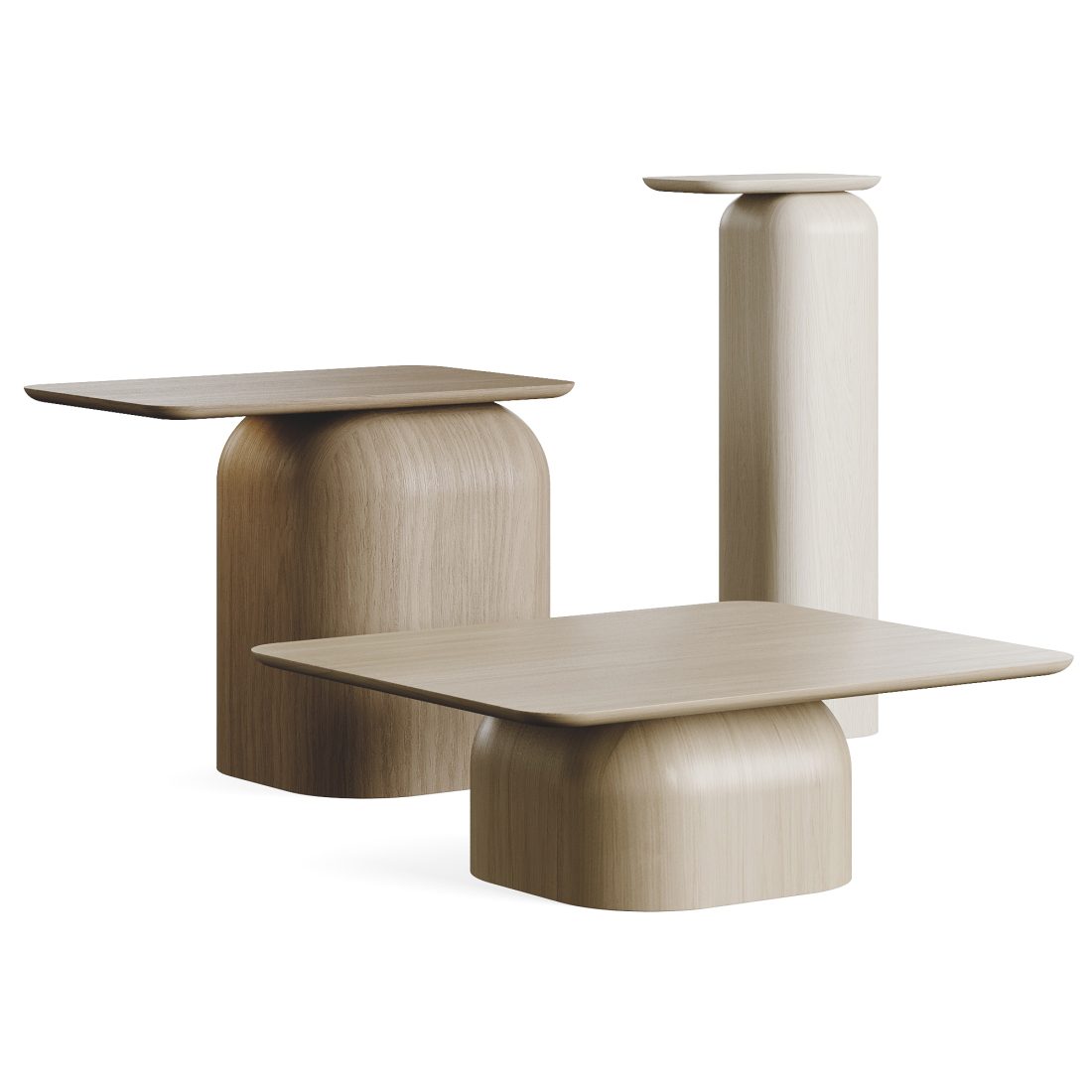 Nikari April Coffee Table - 3D Model for Corona, VRay