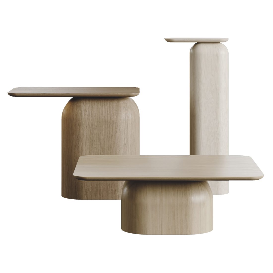 Nikari April Coffee Table - 3D Model for Corona, VRay