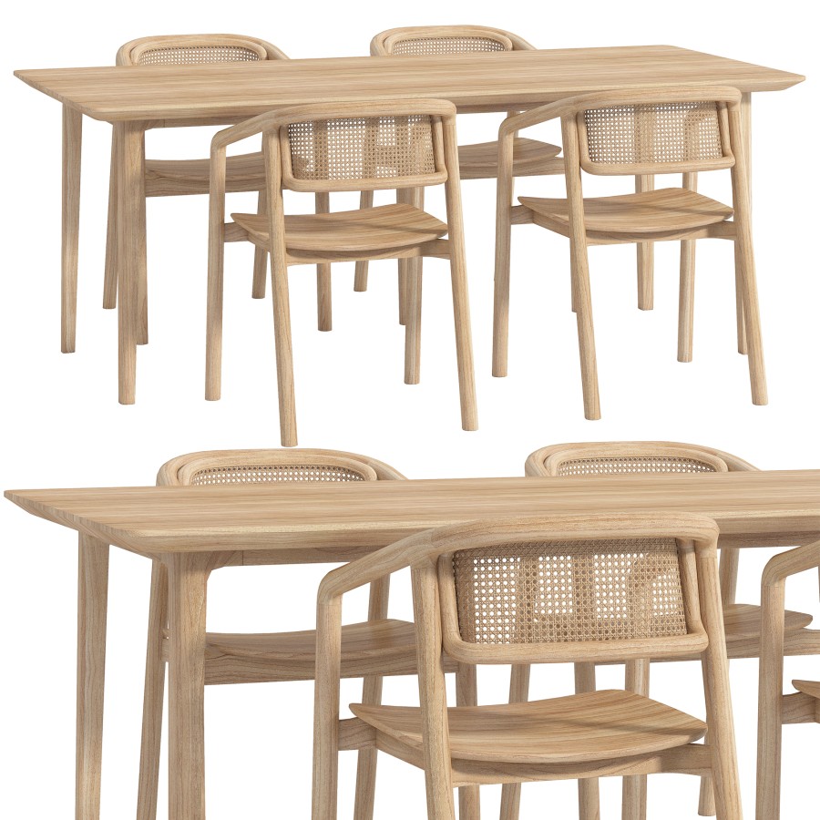 Dining Chair Gali And Table Archie 3d Model For Vray