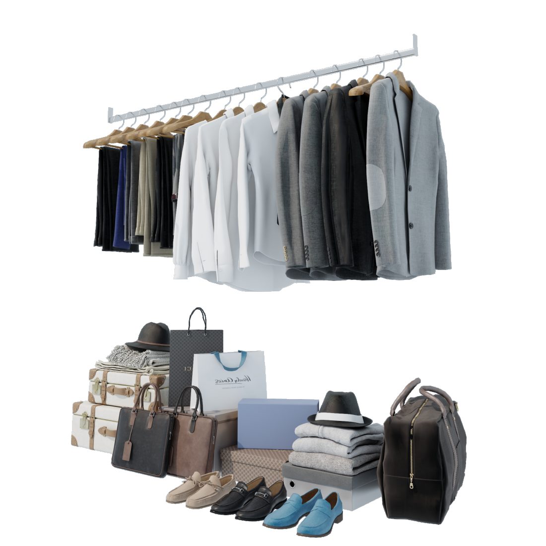 Clothing For Wardrobe 3D Model for VRay, Corona | CGMood
