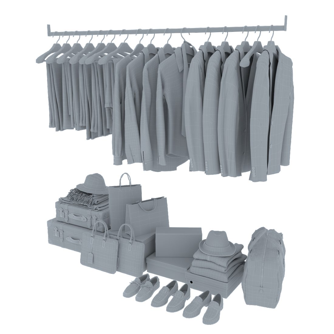 Clothing For Wardrobe 3D Model for VRay, Corona | CGMood